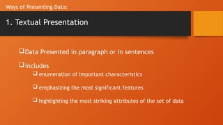 STATISTICS presentation of data presentation of data.pptx