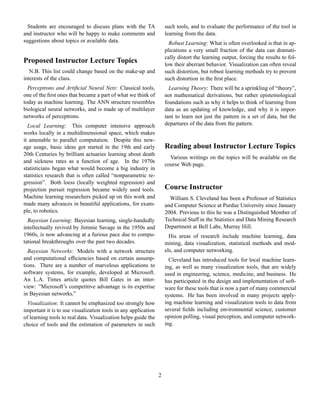 Statistics 695A: Machine Learning, Fall 2004 | PDF