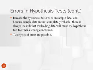 Statistics - Z test and Hypothesis Testing | PPT