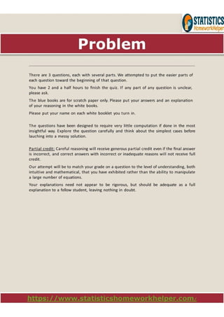 Statistics Homework Helper | PDF