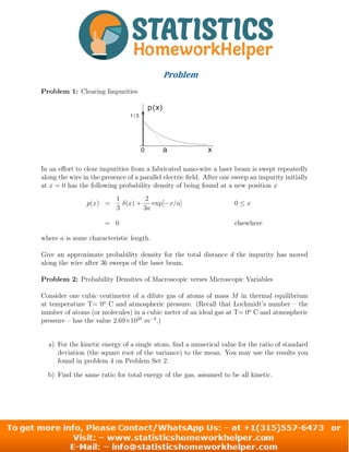 Statistics Homework Help | PDF | Chemistry | Science