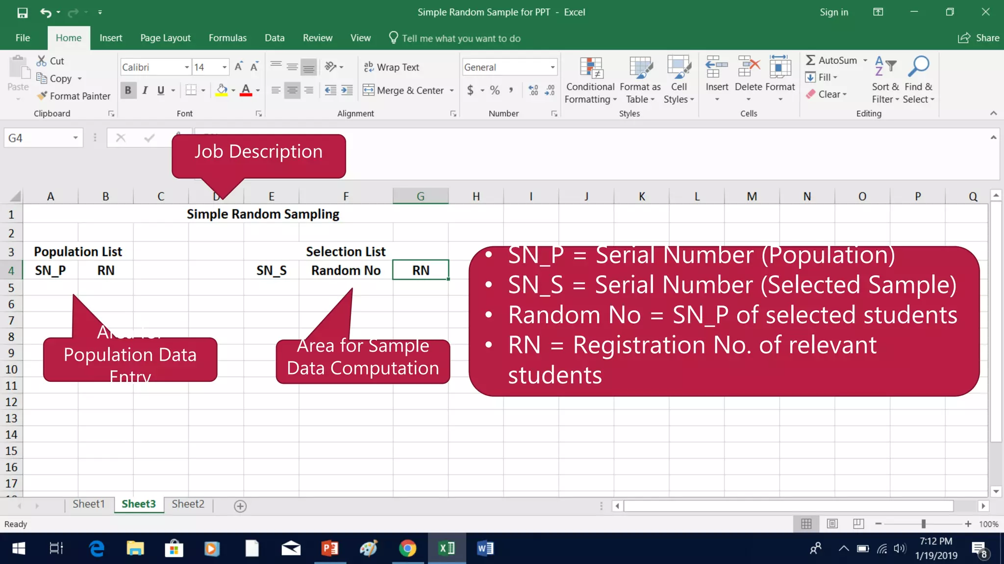 Statistics how to draw a simple random sample using excel sk1 | PPTX
