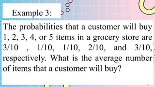 STATISTICS-MODULE 2.MEAN OF DISCRETE RANDOM VARIABLE | PPTX | Physics | Science