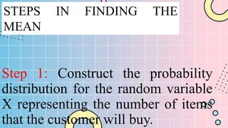 STATISTICS-MODULE 2.MEAN OF DISCRETE RANDOM VARIABLE | PPTX | Physics ...