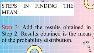 STATISTICS-MODULE 2.MEAN OF DISCRETE RANDOM VARIABLE | PPTX