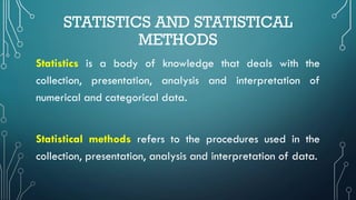Statistics and statistical methods pdf. | PDF
