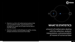 Statistics 103 : Definition ,Limitations, Functions,Applications and Various Graphs | PPTX