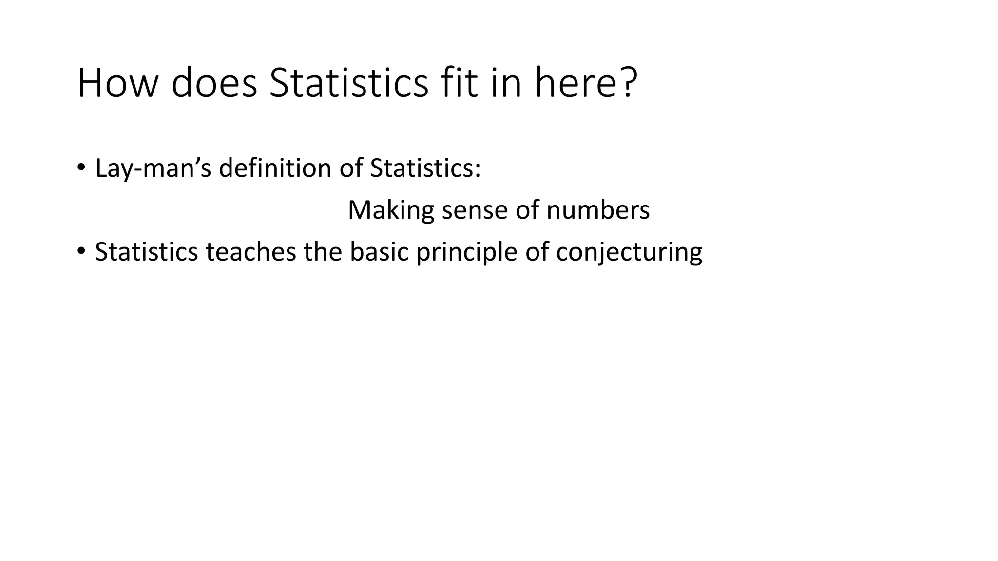 Statistics and mathematical reasoning | PPT
