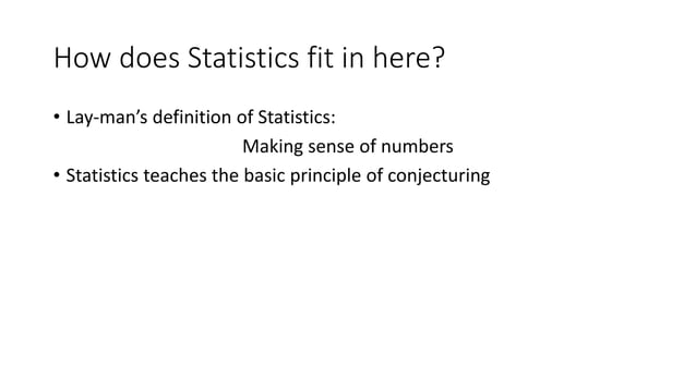 Statistics and mathematical reasoning | PPT