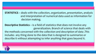 Statistics and prob. | PPTX