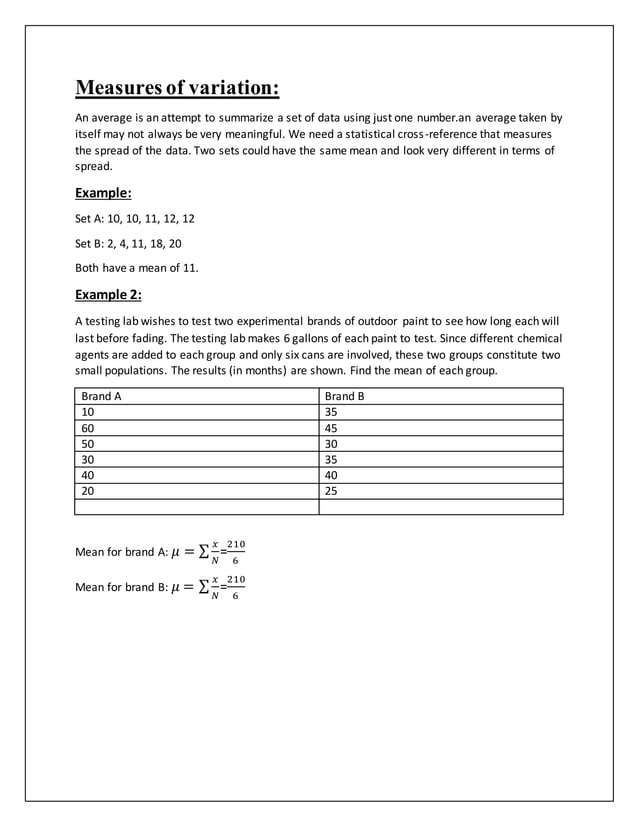 Statistics and probability | DOCX | Business Accounting & Finance | Business