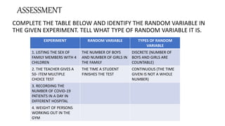 STATISTICS AND PROBABILITY DISTRIBUTIONS | PPTX