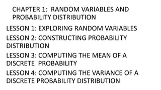 STATISTICS AND PROBABILITY DISTRIBUTIONS | PPTX