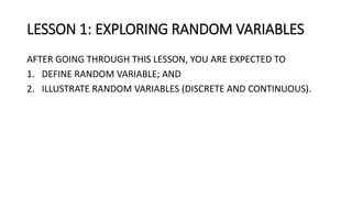 STATISTICS AND PROBABILITY DISTRIBUTIONS | PPTX