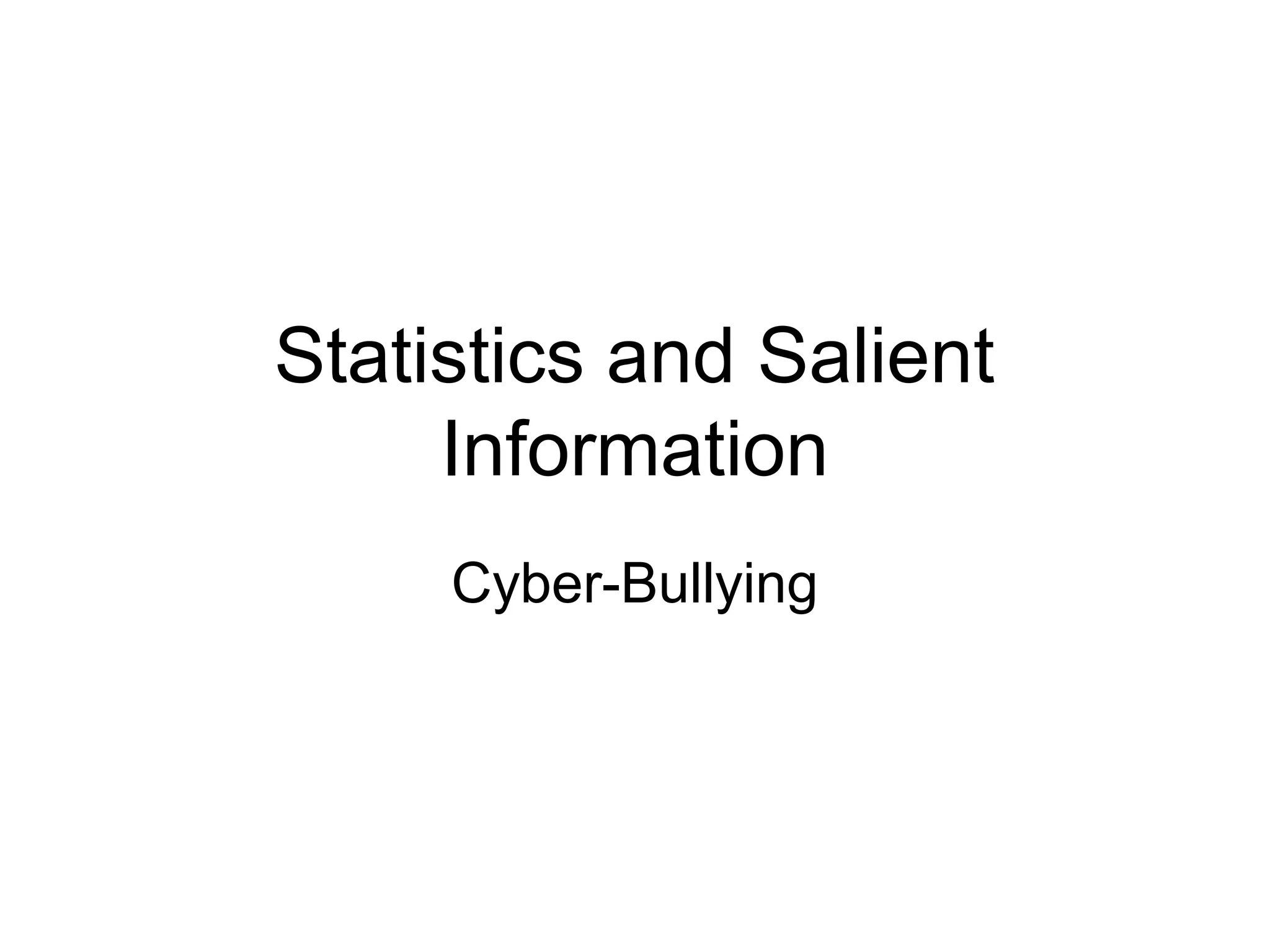 Statistics and salient information | PPT | Crime & Harmful Acts to ...