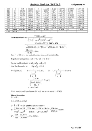 Statistics assignment 10 | DOC