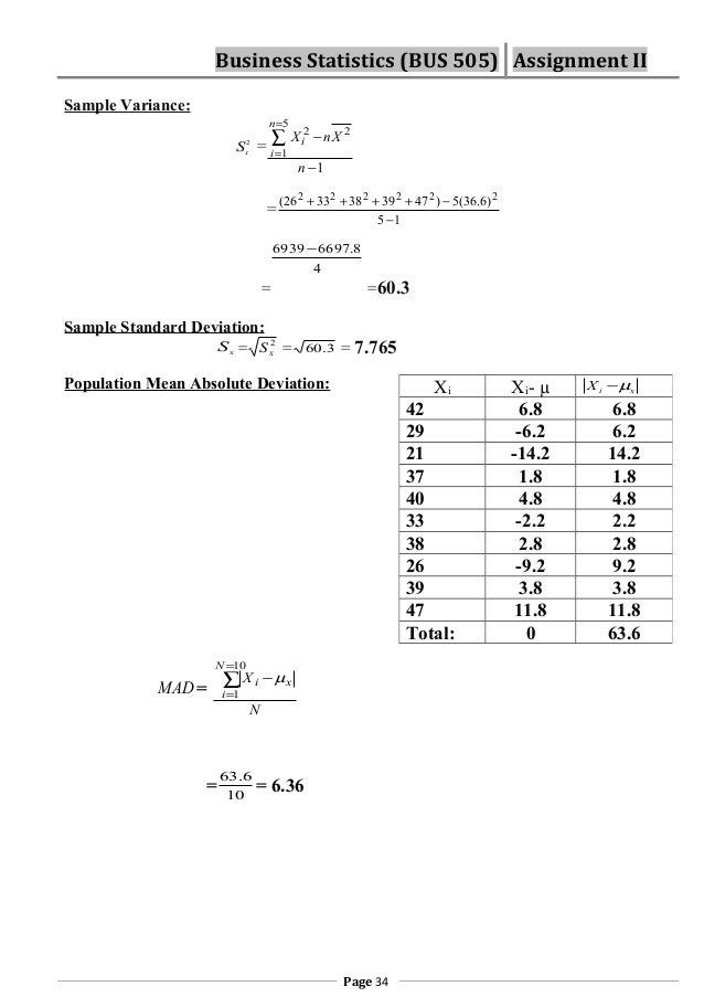 Statistics Assignment 2 2