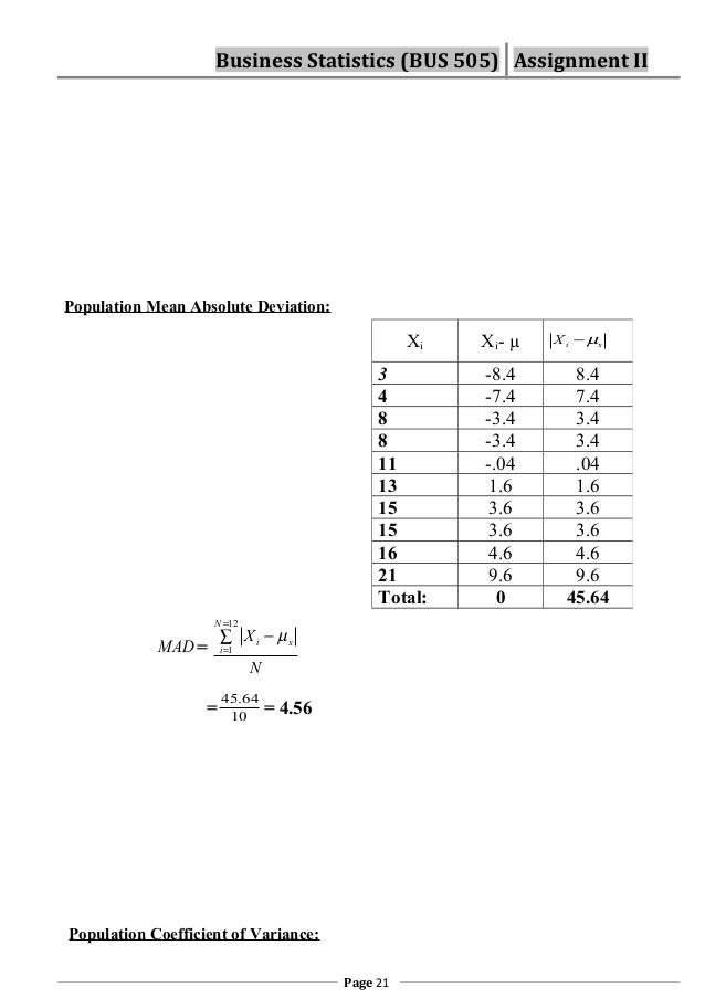 Statistics assignment 2.2