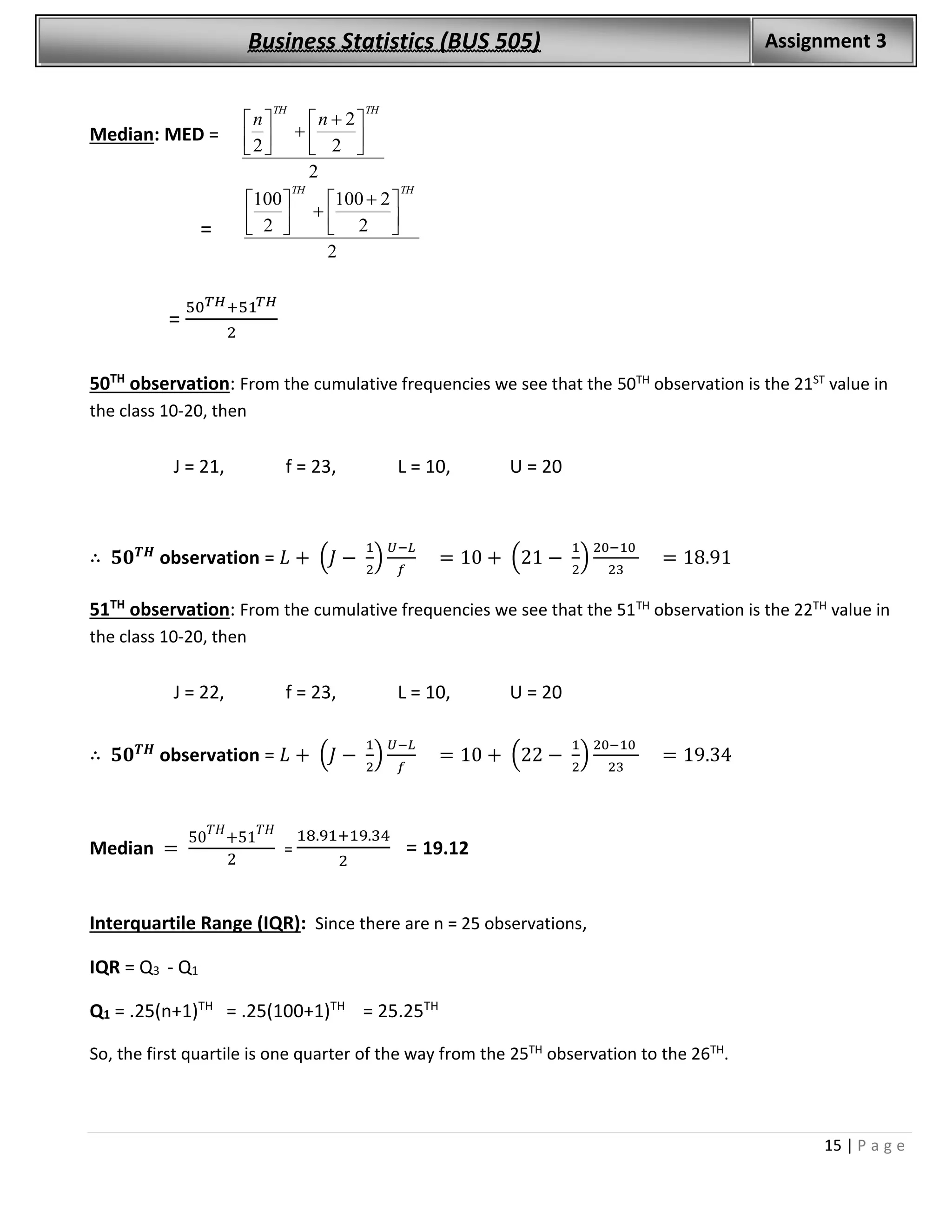 Statistics Assignment 3 Pdf