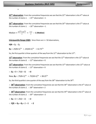 Statistics assignment 3 | PDF