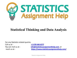 Data Analysis Assignment Help | PPT