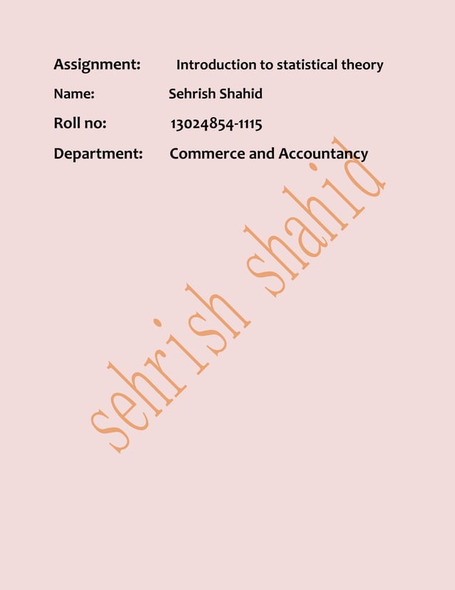 intro to statistics | DOCX | Science