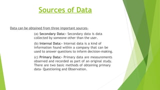 Statistics collection of data | PPT