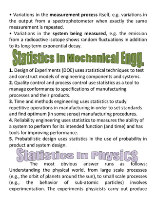 Statistics in different fields of life | DOCX | Business Banking ...