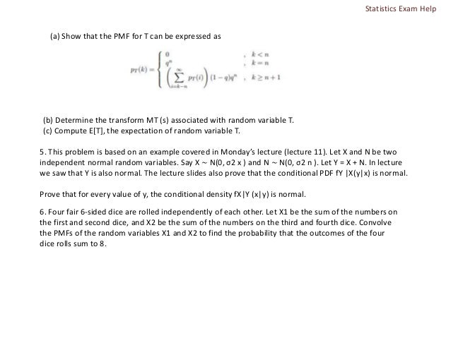Statistics Exam Help | PPTX