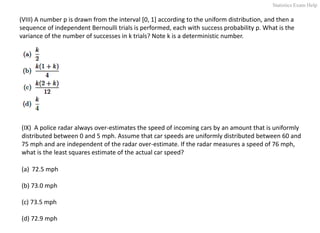 Statistics Exam Help | PPTX