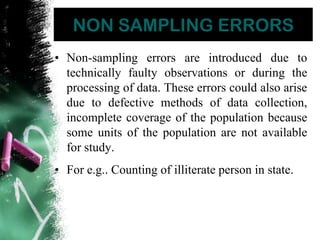 statistical error, enquiry, census vs. sample | PPTX