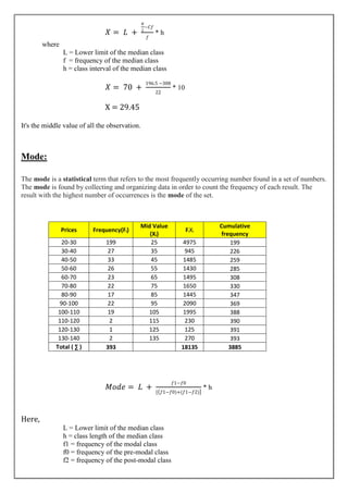 CRUDE OIL - Statistics for Business Management | PDF