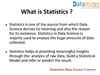Statistics For Data Science | PPTX