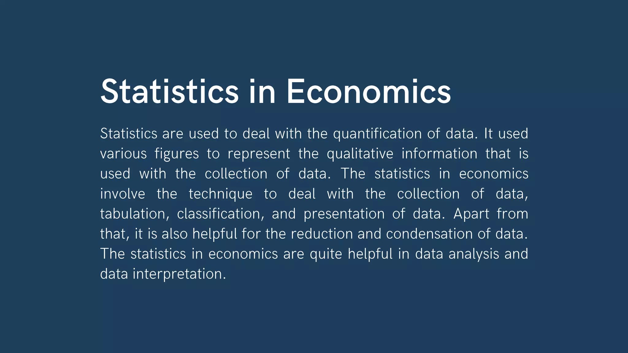 Statistics for economics its benefits and limitations | PPT | Free Download
