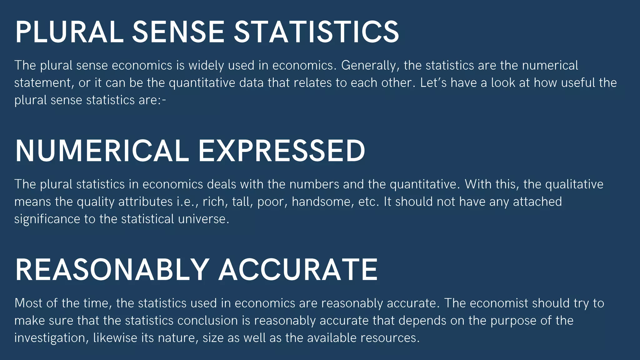 Statistics for economics its benefits and limitations | PPTX