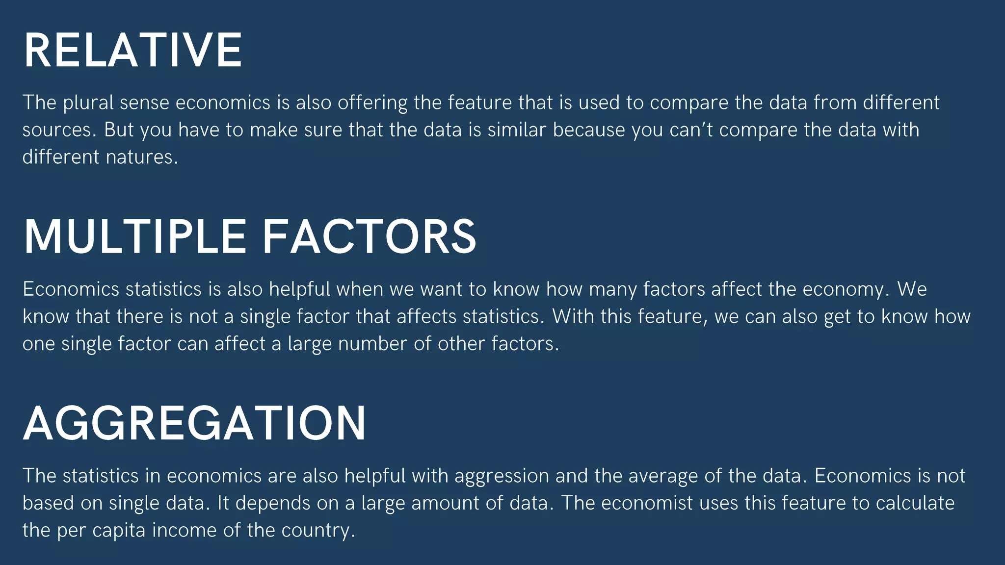 Statistics for economics its benefits and limitations | PPT