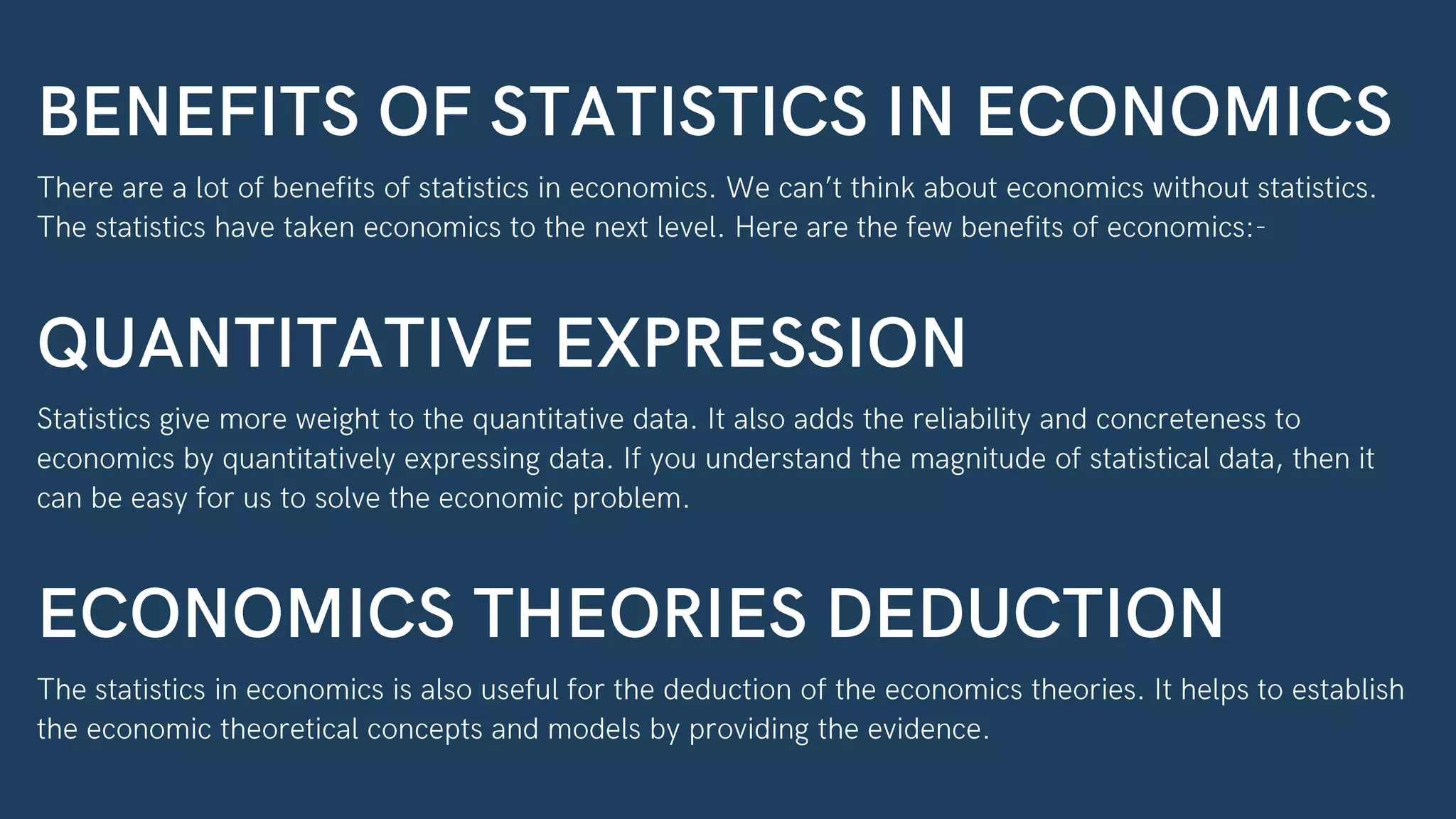 Statistics for economics its benefits and limitations | PPT | Free Download