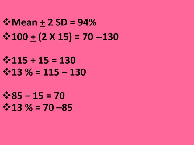 Statistics for interpreting test scores | PPT