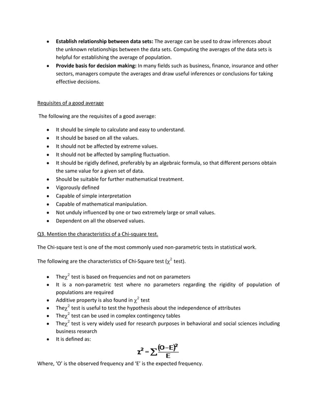 Statistics for management | DOCX | Business | Business and Finance