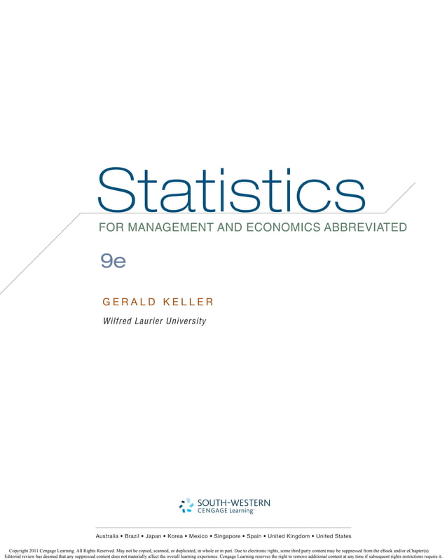 Statistics for Management and Economics 9th - Keller.pdf