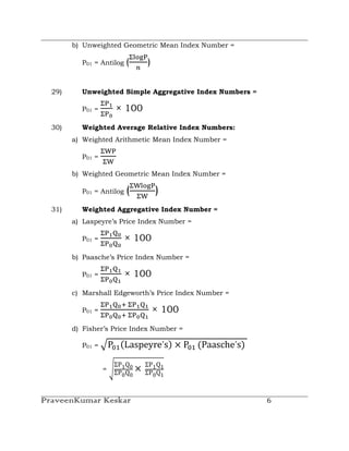 Statistics formulae | PDF