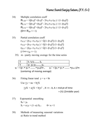 Statistics formulaee | PDF