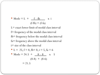 Statistics Formulas Mean to SD for class 10.pptx