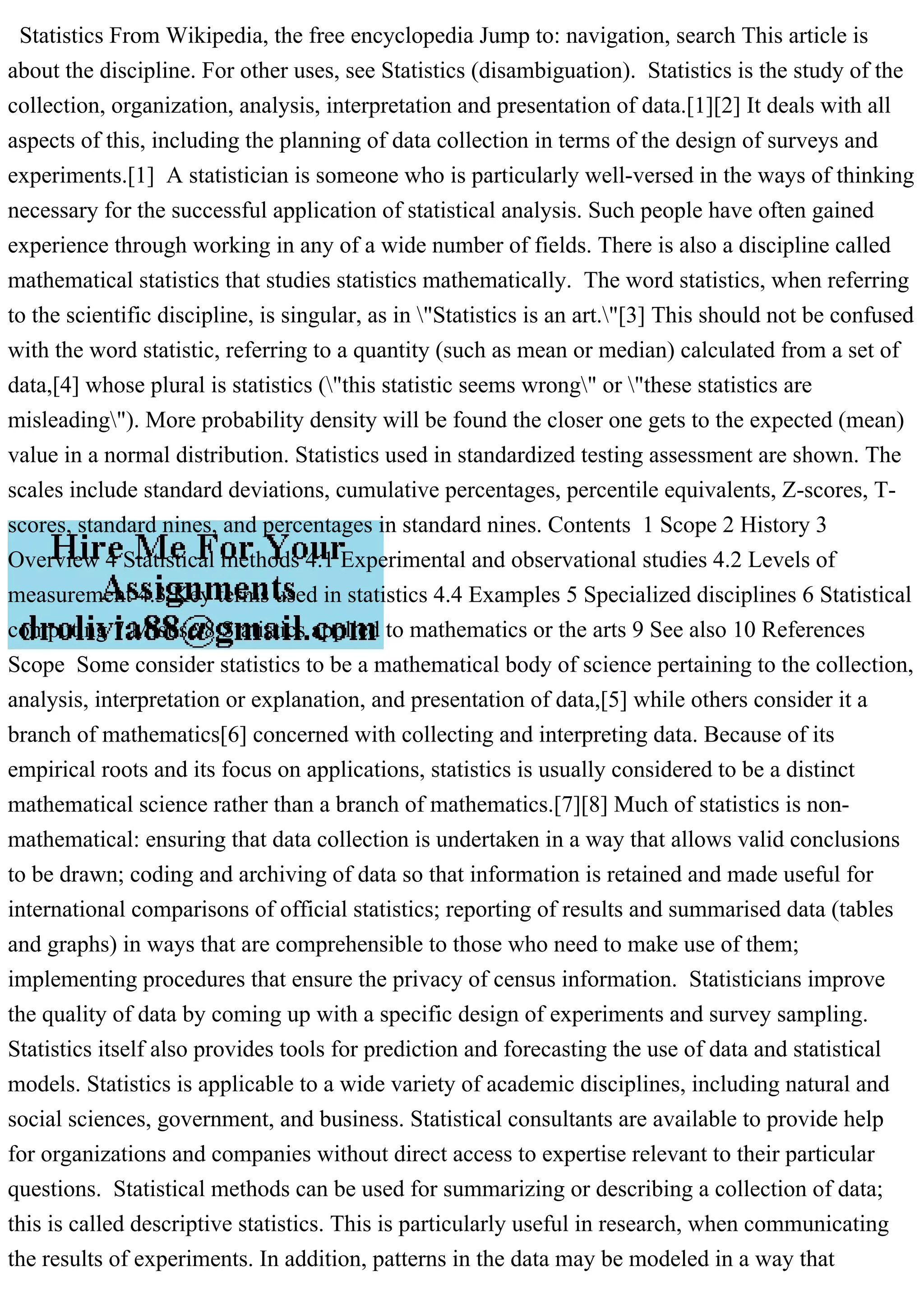 Statistics From Wikipedia, the free encyclopedia Jump to navigation.pdf