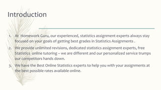 Statistics Assignment Help | PPTX