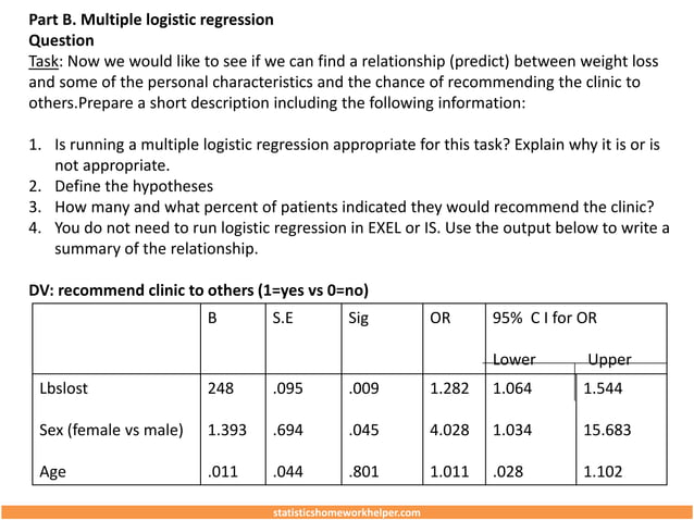 Multiple Linear Regression Homework Help | PPT | Free Download