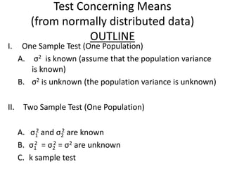 STATISTICS: Hypothesis Testing | PPTX