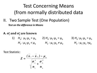 STATISTICS: Hypothesis Testing | PPT