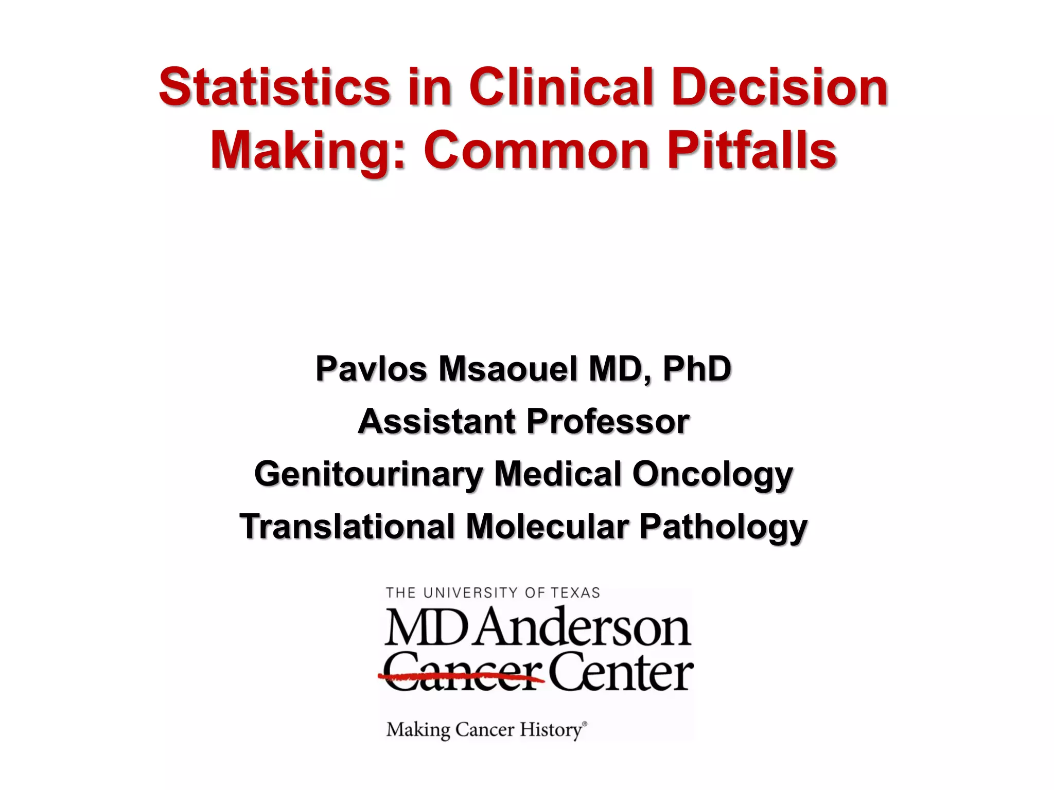 Statistics in clinical and translational research common pitfalls | PPT