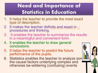 Statistics in Education | PPTX